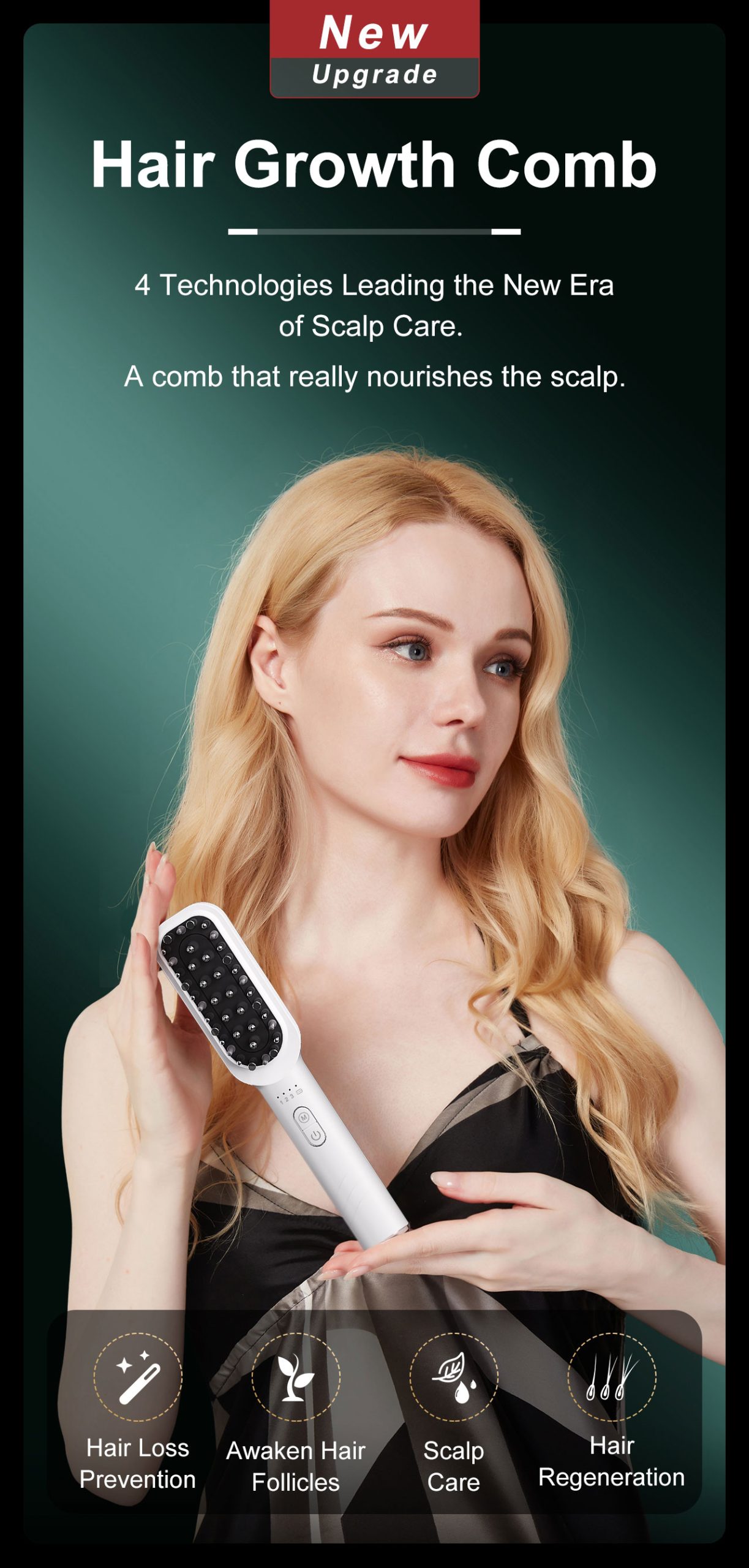 Laser Hair Growth Comb For Hair Loss Treatment | PS Beauty